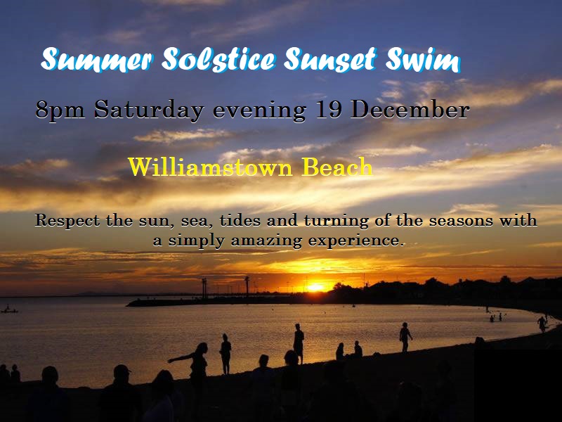 Summer Solstice Sunset Swim is Magic – Williamstown Open Water Swim ...